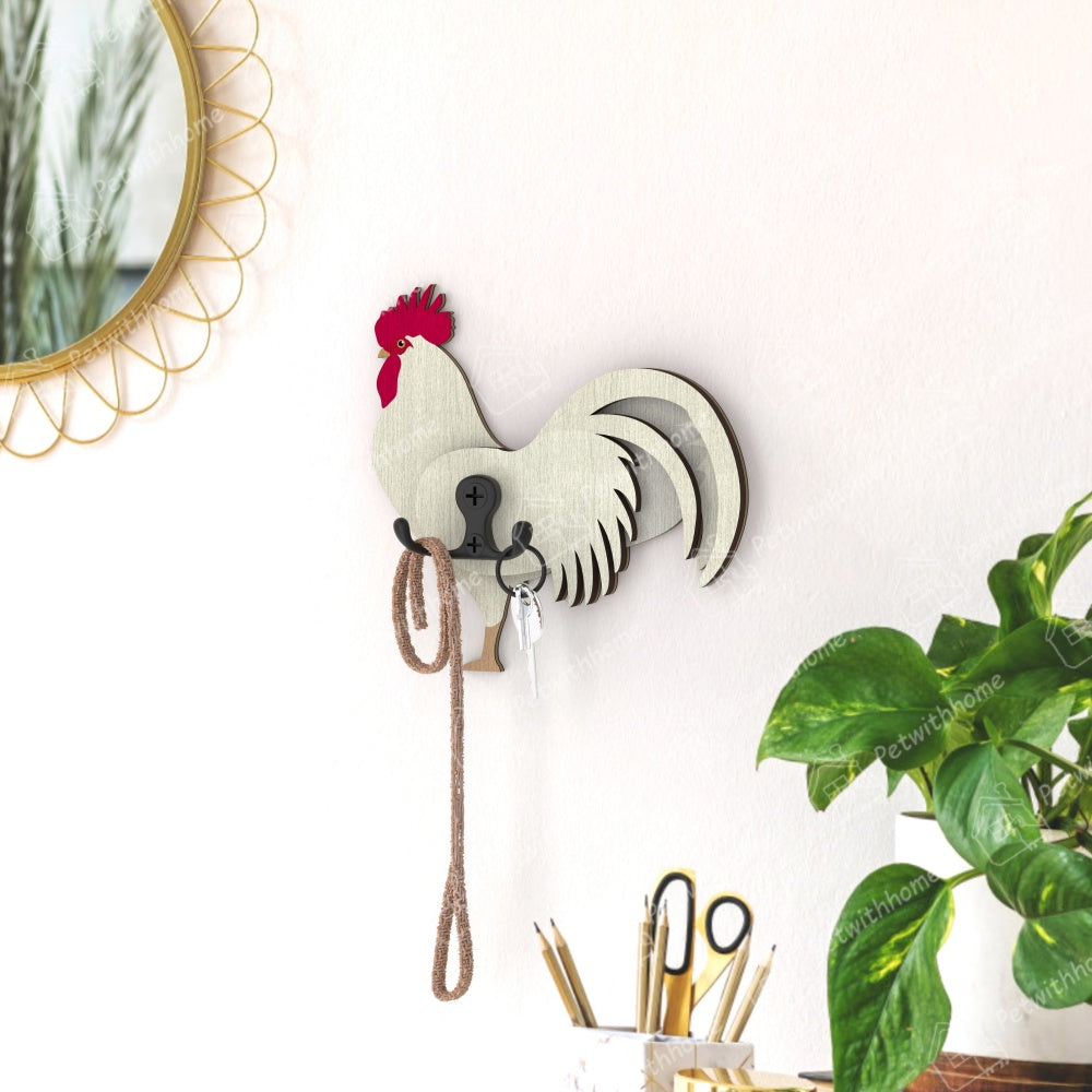 White Chicken Wooden Hook – Petwithhome.com